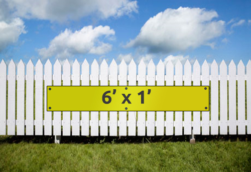 500gsm PVC Banner 6 x 1 (1830mm x 305mm) - nottinghambanners.com